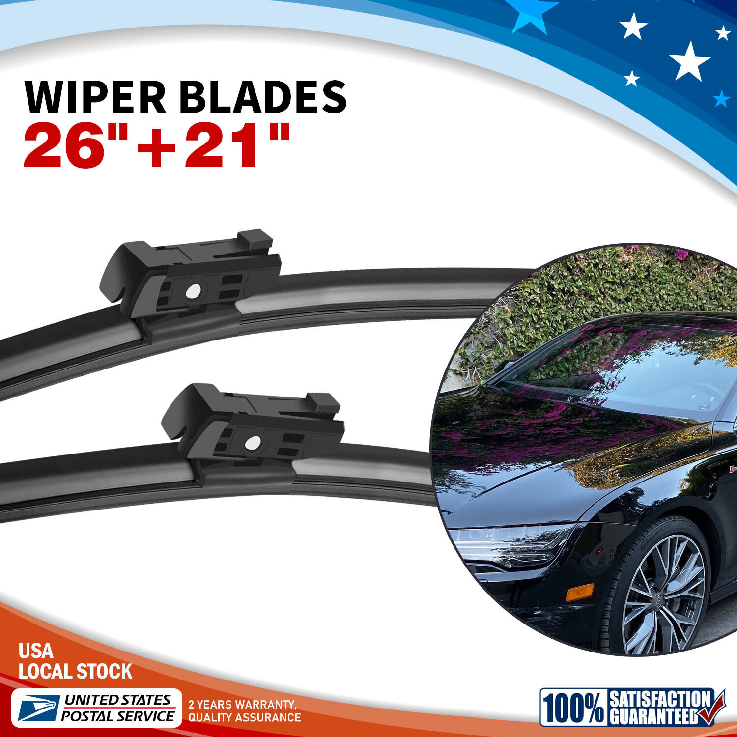 For 2012-2018 AUDI A6 A7 Windshield Wiper Blades 26"21" Top Lock All ...