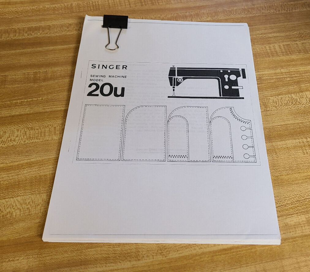 Pre-owned Singer 20U33 Industrial Sewing Machine + Treadle Desk ...