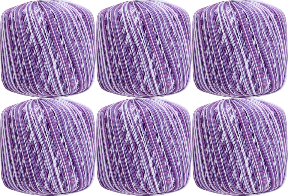 Threadart 100% Pure Cotton Multicolor Crochet Thread Sets - 7 Colors ...