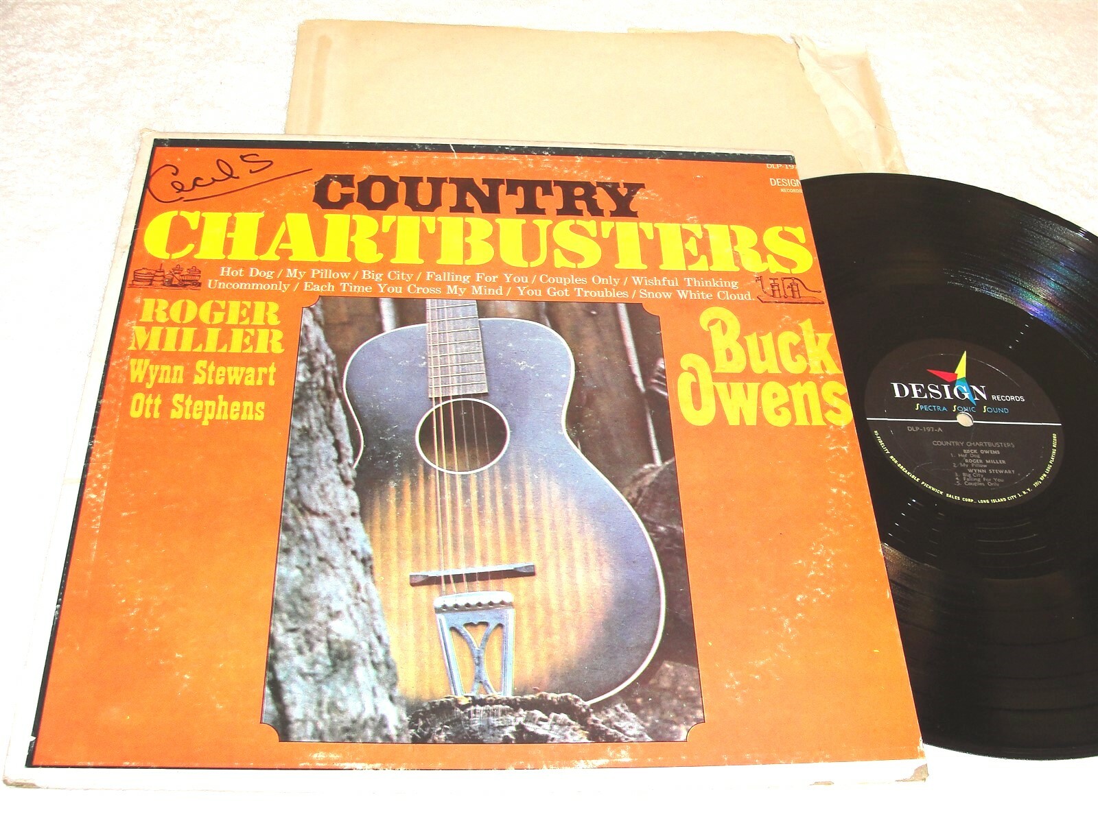 "Country Chartbusters" 1960's LP, Nice EX!, on Design, Various Artists ...