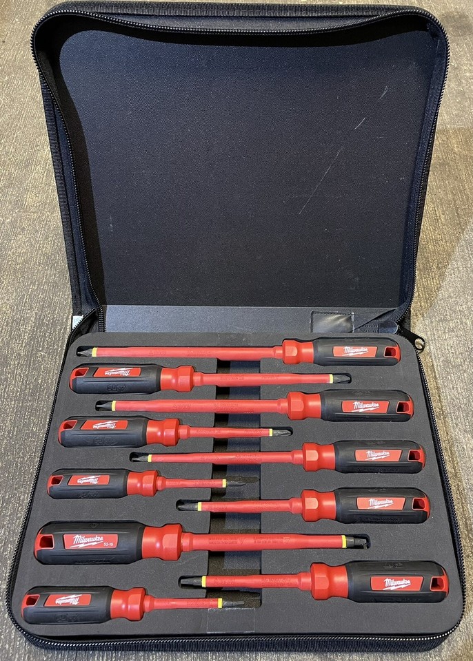 Milwaukee 1000V Insulated 10pc Screwdriver Set (48-22-2210) | eBay