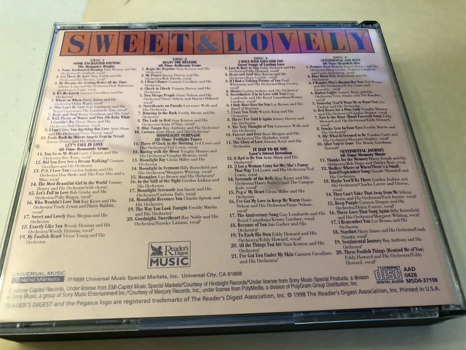READER'S DIGEST - SWEET & LOVELY -THE SWEET BANDS ROMANTIC HITS - VG ...