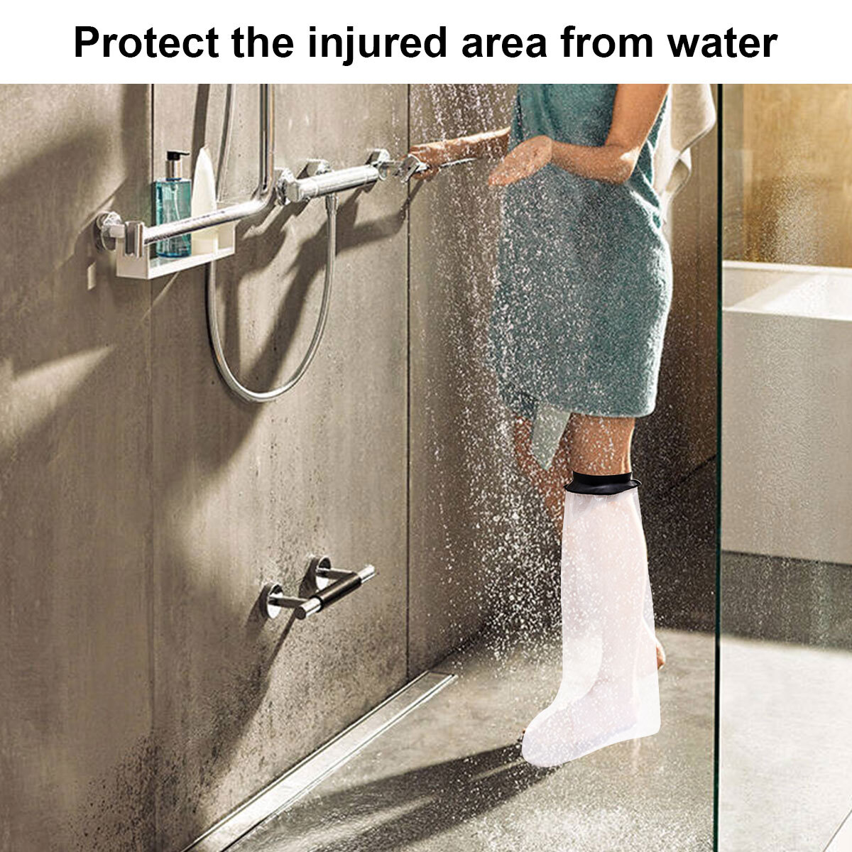 Half Leg Cast Protector Cover for Shower Foot Protector Bandage ...