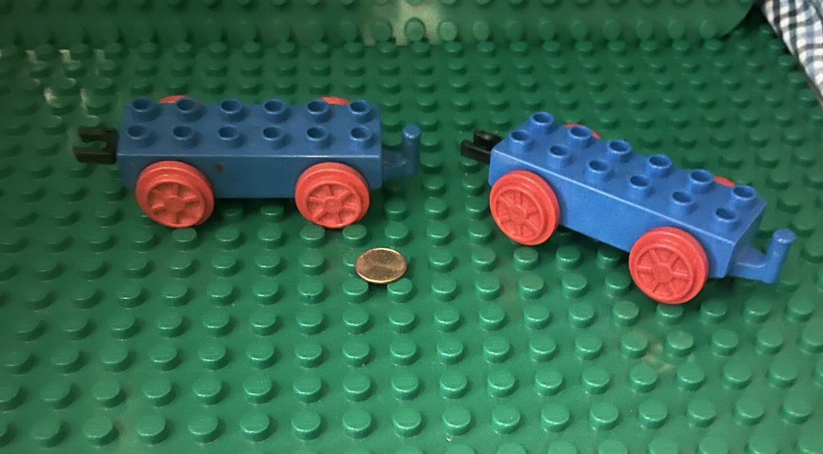 Lego Duplo - Lot Of (2) Vintage Blue Train Wheel Base Railroad Pieces ...