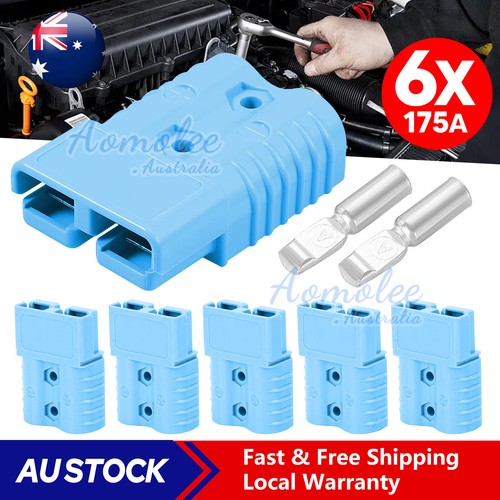 6PCS 175AMP Connectors Anderson Style Plug DC Power Solar Caravan 1/0 ...