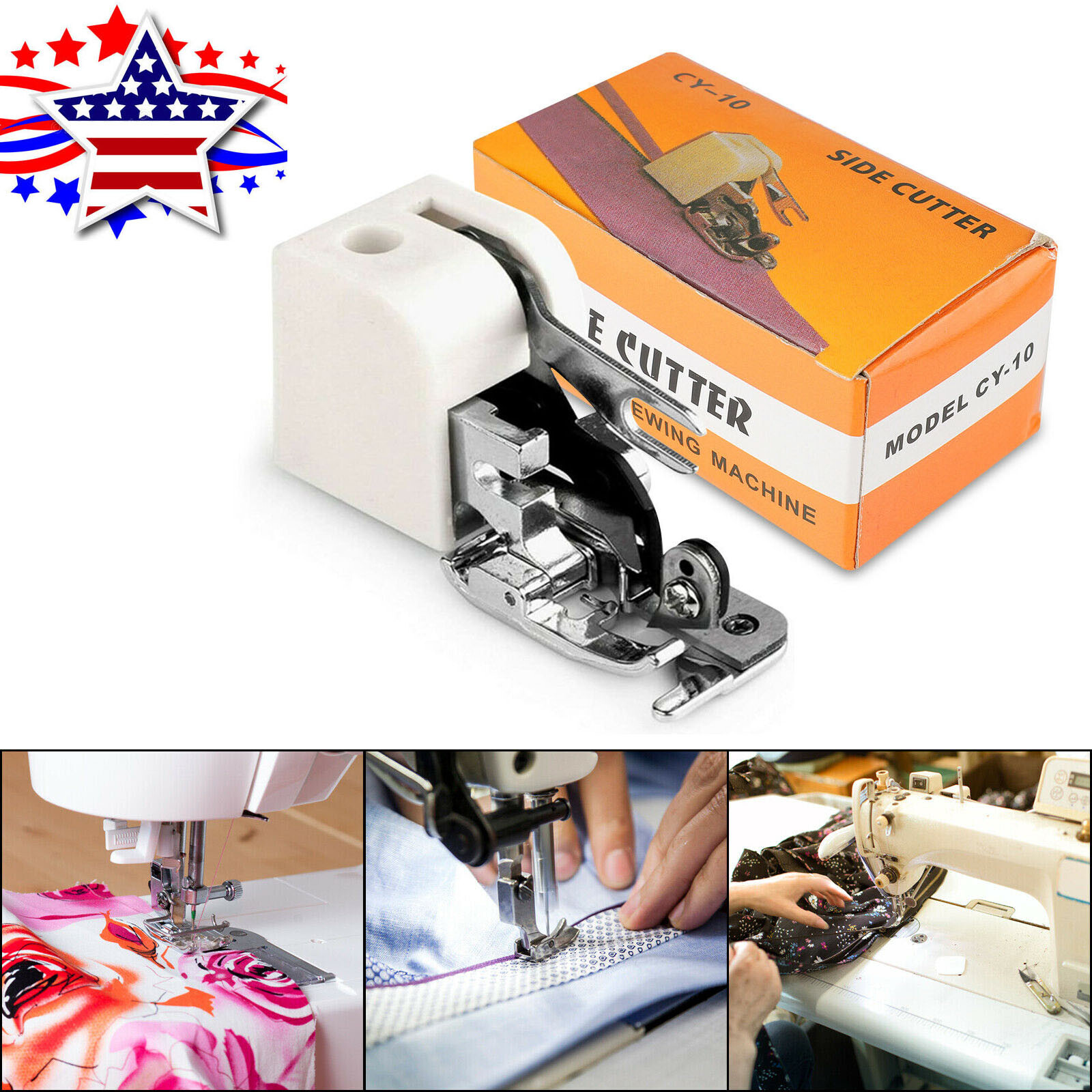 Sewing Machine Side Cutter Overlock Presser Foot Tool For Brother ...