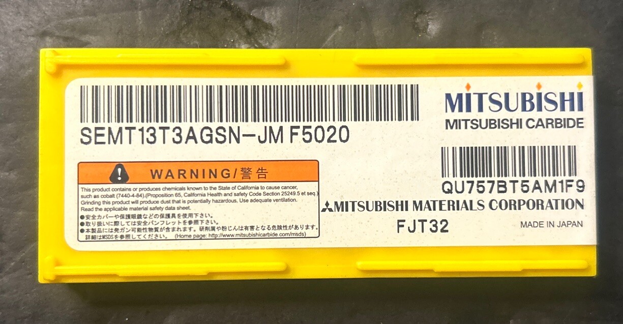 10PCS MITSUBISHI SEMT13T3AGSN-JM / SEMT 13T3 AGSN F5020 Carbide Inserts ...