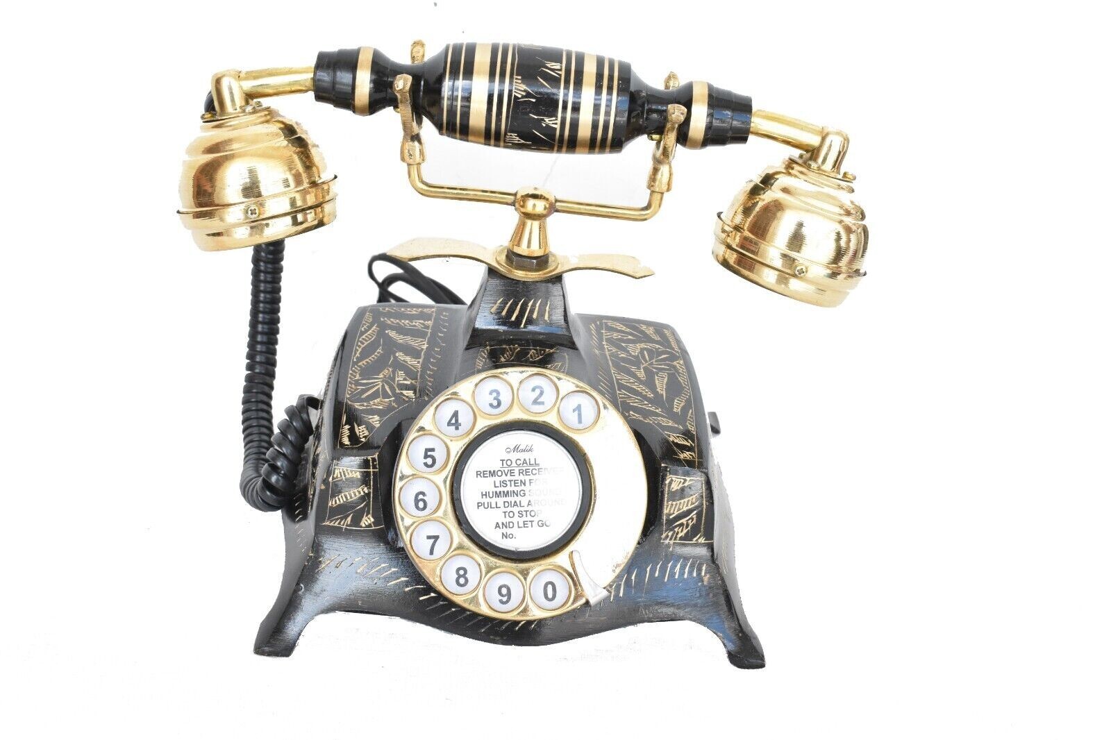 Victorian Solid Brass Rotary Dial Working Black Finish Nautical Solid ...