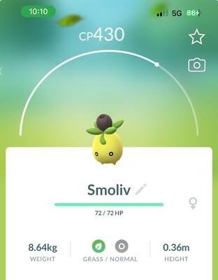 Shiny Smoliv Pokemon Gen9 Go Same/30 day Pokémon Arboliva Paldea Read ...