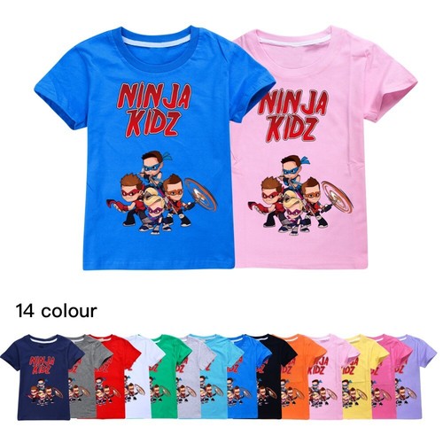 Ninja Kidz Tv Kids T-Shirt Gaming Team Youtube Casual Short Sleeve 100% ...