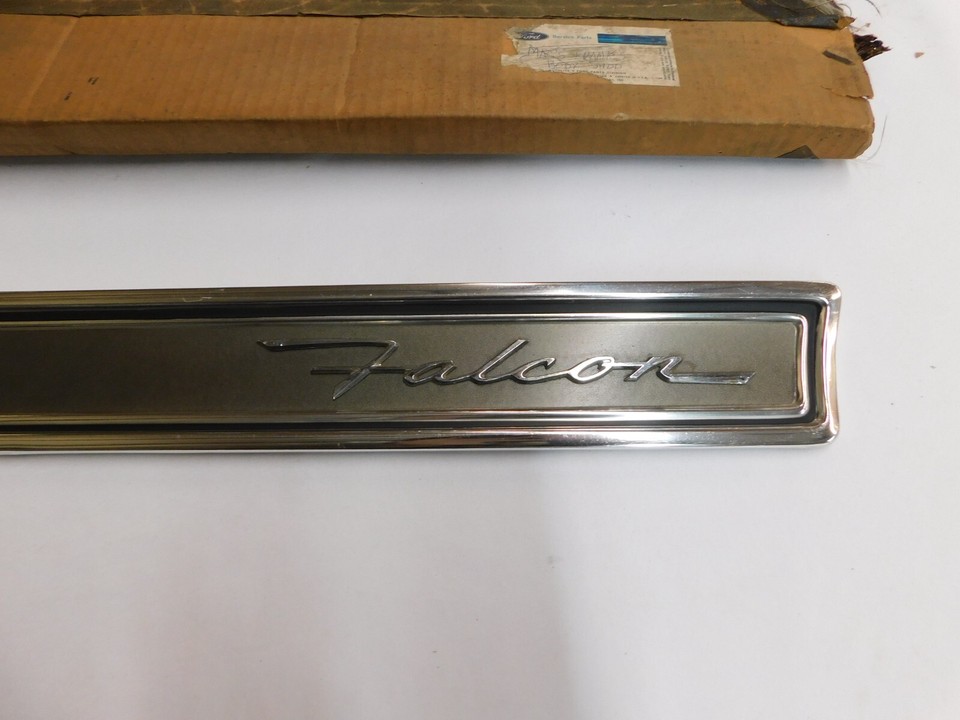 NOS OEM Ford 1967 Falcon Deck Trunk Lid Moulding Emblem Trim Ornament ...