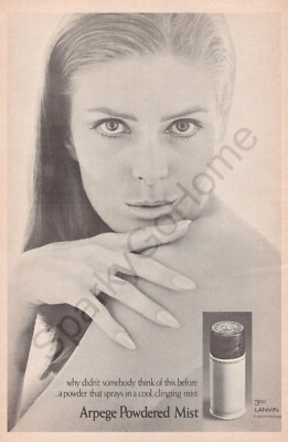 Arpege Powdered Mist Lanvin Sprays in a Cool Clinging Mist Print Ad ...