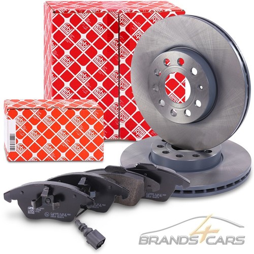 FEBI BREMSSCHEIBEN +BELÄGE VORNE FÜR AUDI A3 SEAT LEON 1P SKODA YETI VW ...