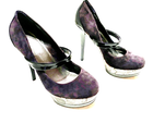 Jessica Simpson Purple Snake Print Suede Platform Pumps Shoes Size 8 1/ ...