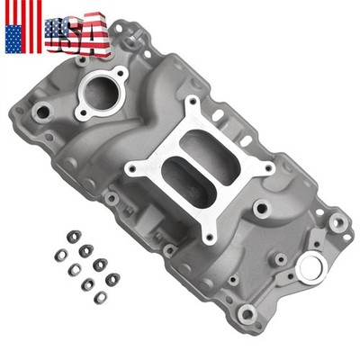 Dual Plane Aluminum Intake Manifold For SBC Small Block Chevy 305 327 ...