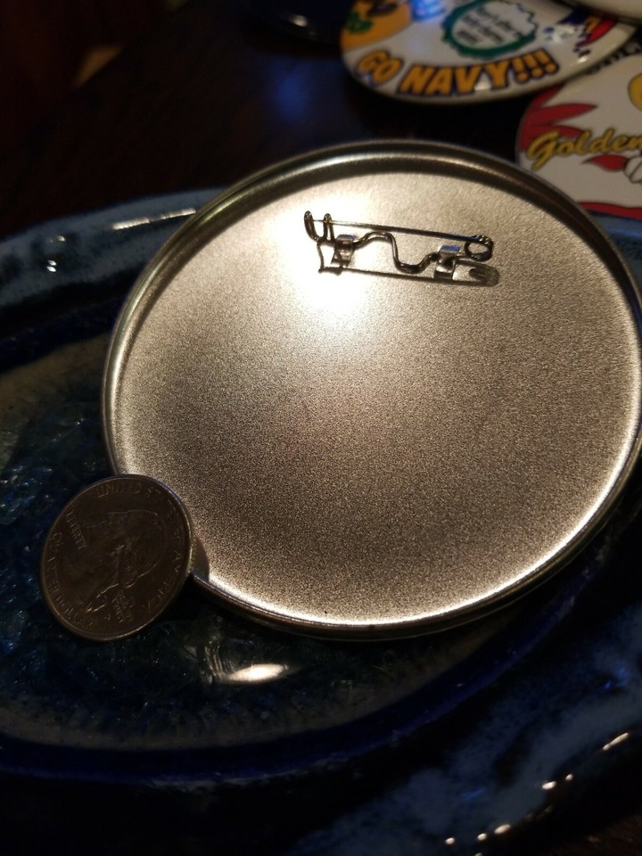 US NAVAL ACADEMY Navy Football PINBACK Pin BUTTON NCAA Smash SMU GO ...