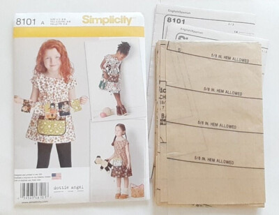 Simplicity Pattern #8101 Granny Core Frock Dress & Tunic w Pockets Sz 3 ...