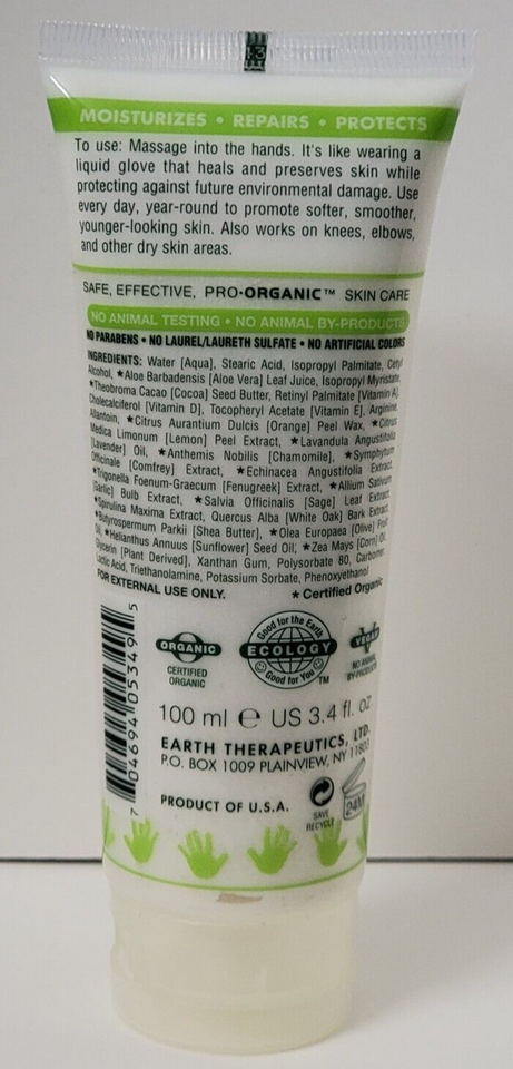 EARTH THERAPEUTICS INTENSIVE HAND REPAIR Protective Conditioner 3.4 fl ...