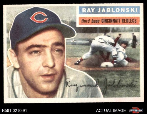 1956 Topps #86 Ray Jablonski Reds DOUBLE-PRINT 6 - EX/MT | eBay