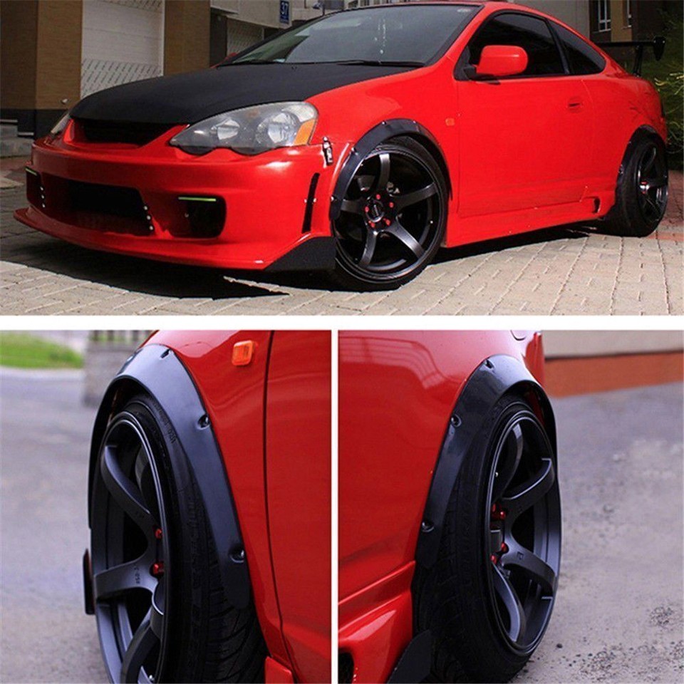 Car Fender Flares Extra Wide Flexible Wheel Arch Body Kit 4Pcs For ...