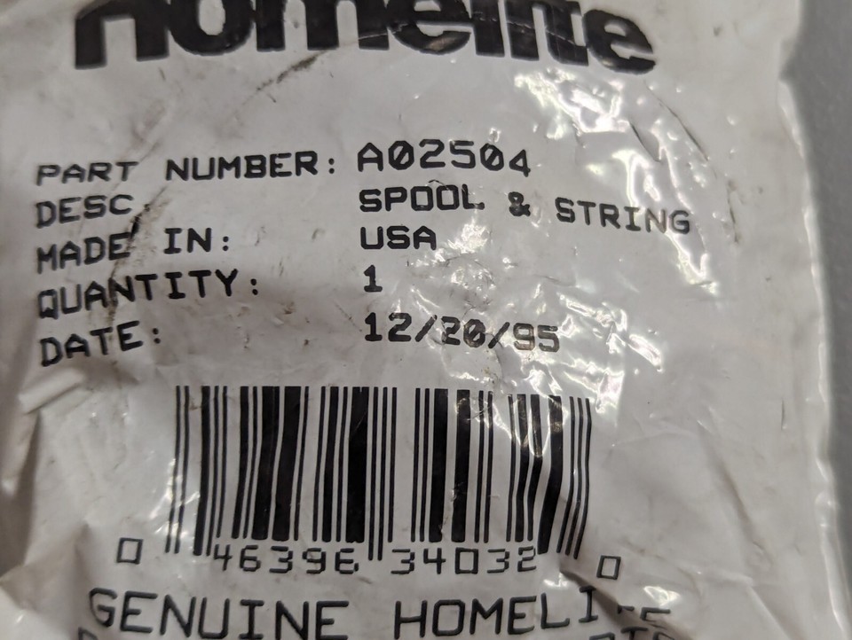 New Genuine Homelite String Trimmer Spool Assembly A02504 | eBay