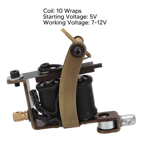 10 Wraps Tattoo Coil Machine Liner Shader Alloy Tattoo Machine For ...