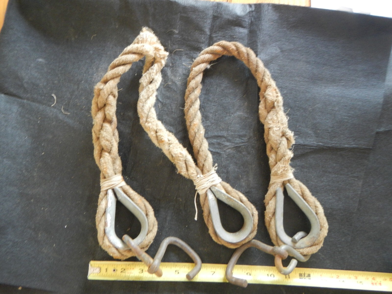 Vintage Rope Antique Primitive Farm Barn Sling Hook nautical Decor | eBay