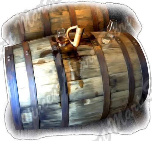 Whiskey Barrel Bottle Scotch Bourbon Pub Bar Car Bumper Vinyl Sticker ...