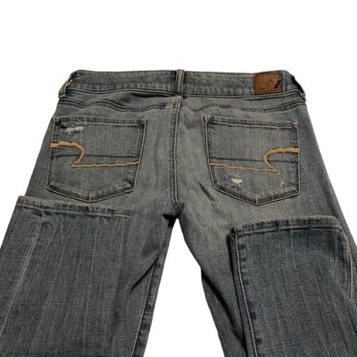 American Eagle Size 4/ Short Court Skinny Stretch Distressed Patches ...
