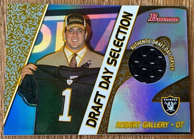 2004 Bowman Robert Gallery Rookie Worn Jersey Iowa Hawkeyes / Raiders ...