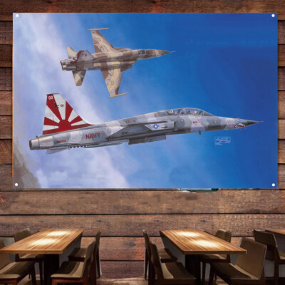 F-5F Tiger II VFC-111 Sundowners Fighter Poster Military Art Banner ...