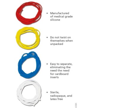 Red Blue Yellow And White VESSEL LOOP / SILICONE VESSEL LOOP Pack of 5 ...
