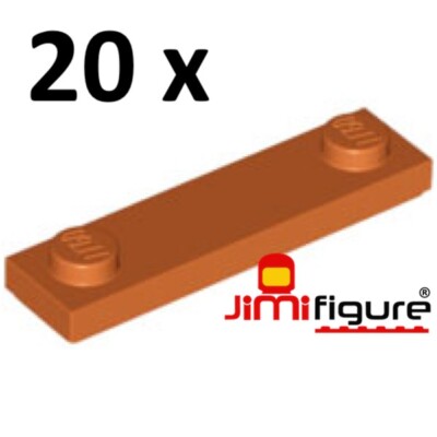 NEW 20 x LEGO 1x4 Modified Plate with 2 Studs Jumper Dark Orange 41740 ...