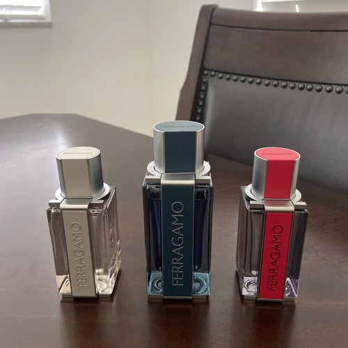 Ferragamo Men’s 3 Fragrances Intense Bright Red Leather Perfumes | eBay