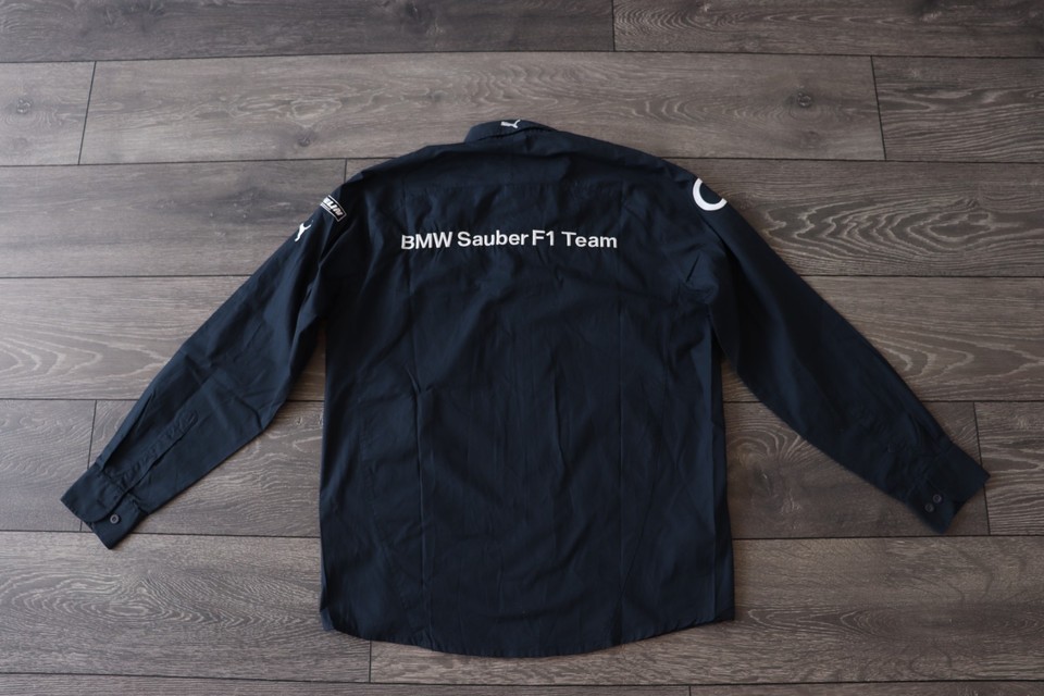 BMW SAUBER FORMULA 1 F1 TEAM PETRONAS PUMA BUTTON UP SHIRT MICHELIN O2 ...