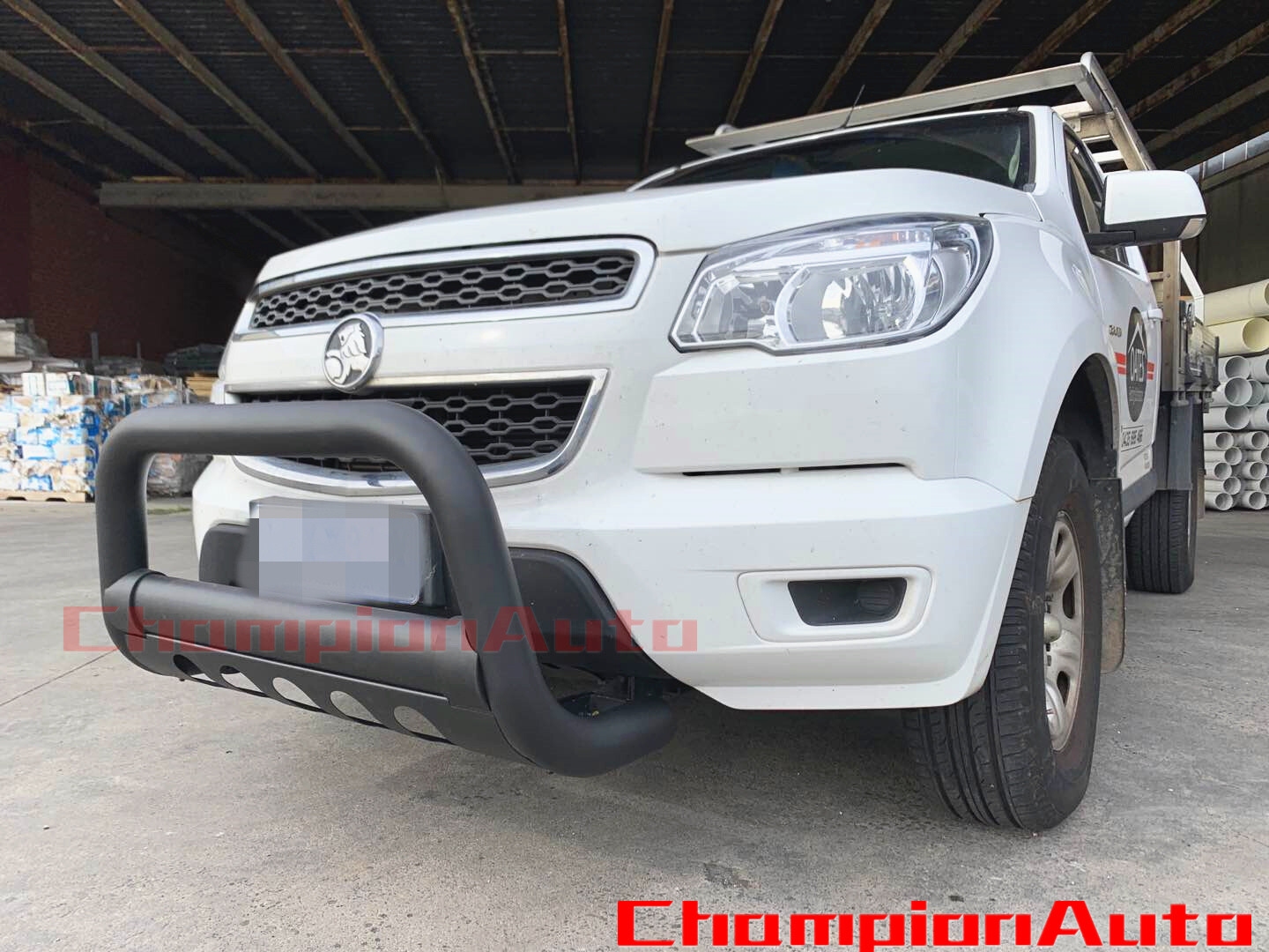 Holden RG Colorado Nudge Bar 2012- 2020 3'' Matt Sandy Black Powder ...