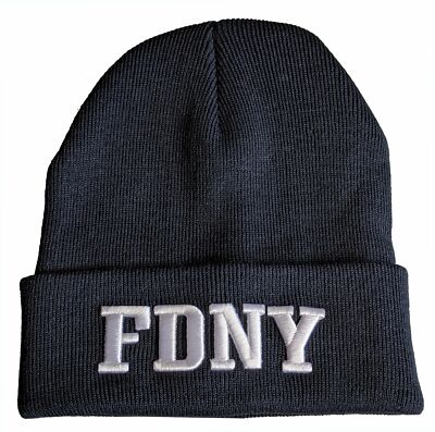 FDNY Winter Hat Fire Department Of New York City Navy & White One Size ...