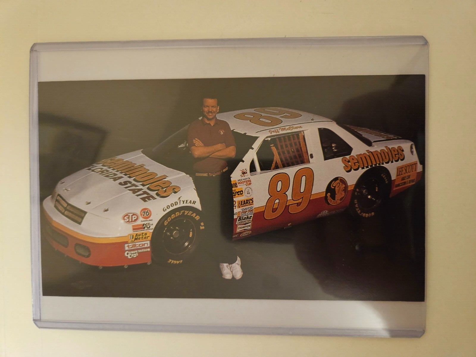 1994 Collegiate Series 4x7 Postcard of Jeff McClure w/#89 Florida State ...