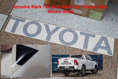 Black Genuine Tail Gate Mark Black Toyota For Toyota Hilux | eBay