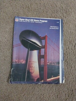 NFL Super Bowl XIX Official Game Program Dolphins vs 49ers Super Bowl ...