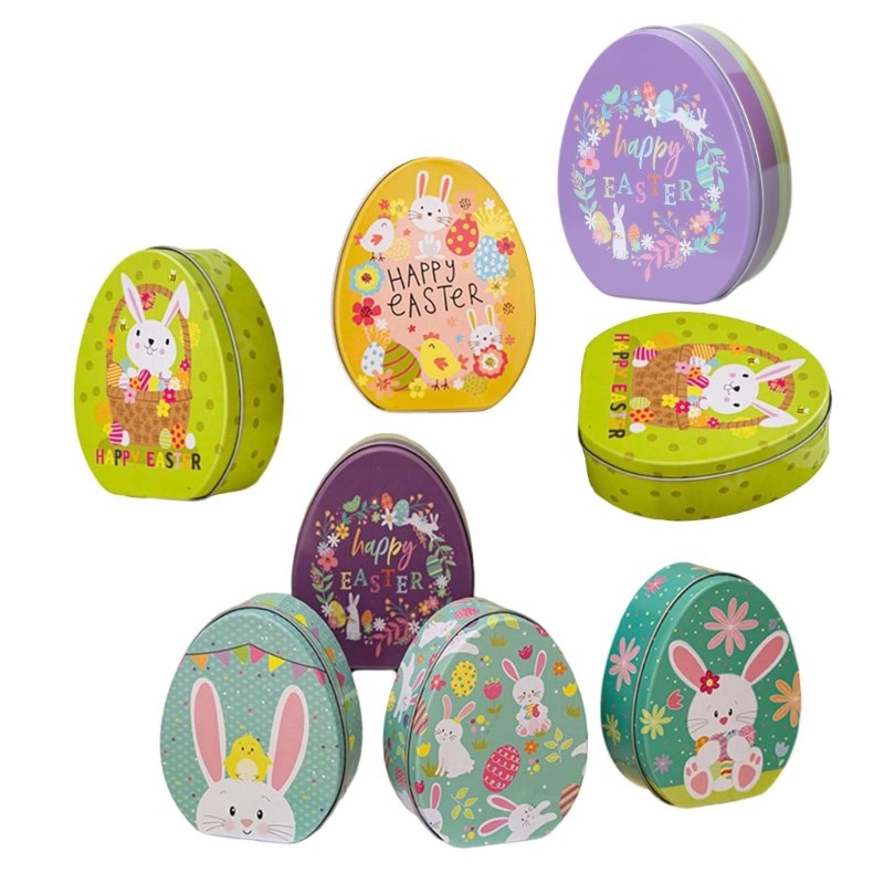 8x Easter Eggs Candy Boxes with Rabbit Pattern Snacks Container for ...