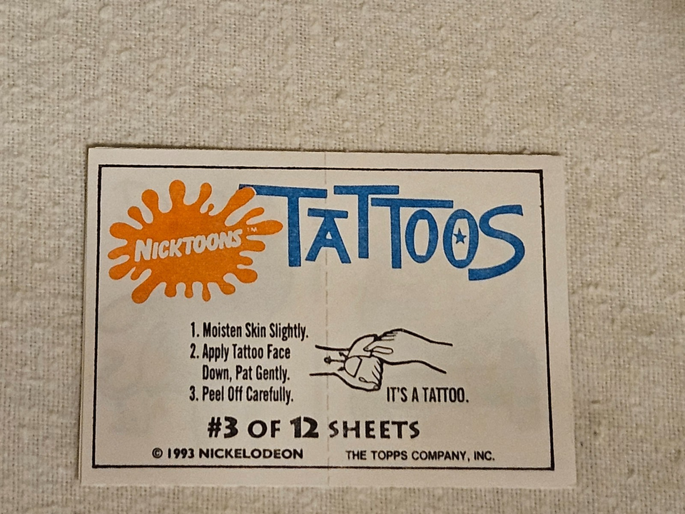 1993 Nickelodeon Ren & Stimpy, Doug & Rugrats Activity Cards, Stickers ...