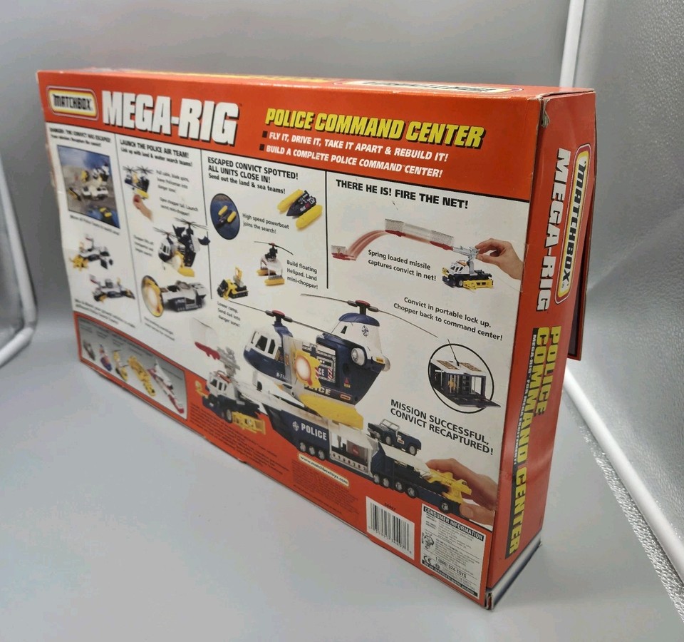 1998 Matchbox Mega Rig Police Command Center Helicopter | eBay