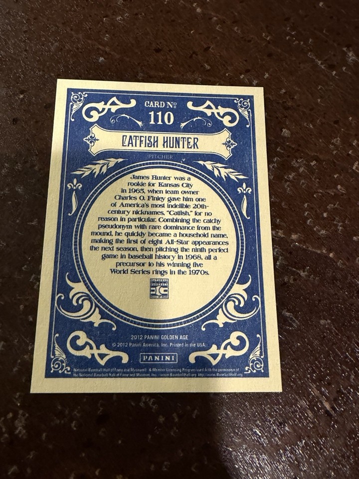 2012 Panini Golden Age - Catfish Hunter #110 | eBay