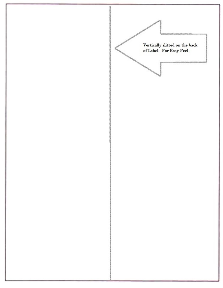 (1000) 8.5 x 11 Full Page Laser Label - Vertical Slit in Back - Made in ...