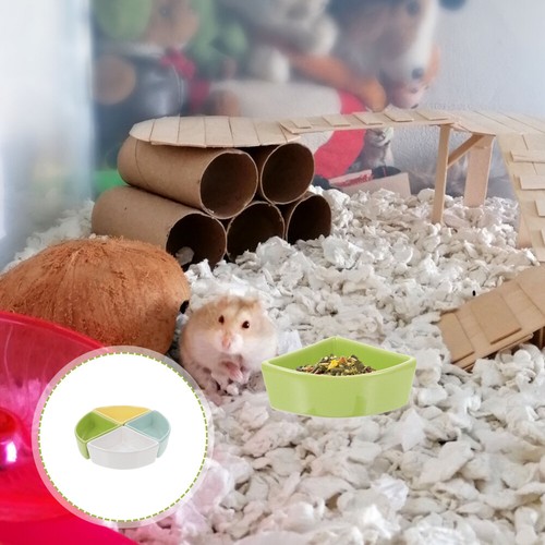 4 Pcs Hamster Water Dish Lizard Feeder Hamster Sand Bathroom | eBay