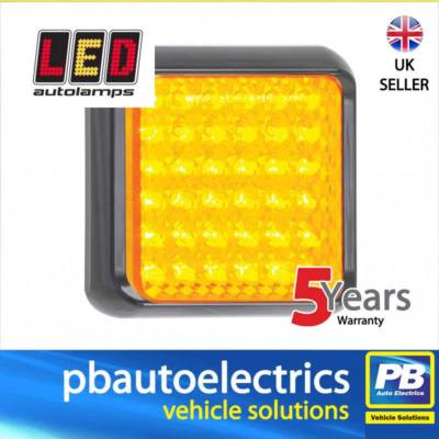 LED Autolamps Amber Orange Indicator Signal Light / Lamp 12/24v Square ...