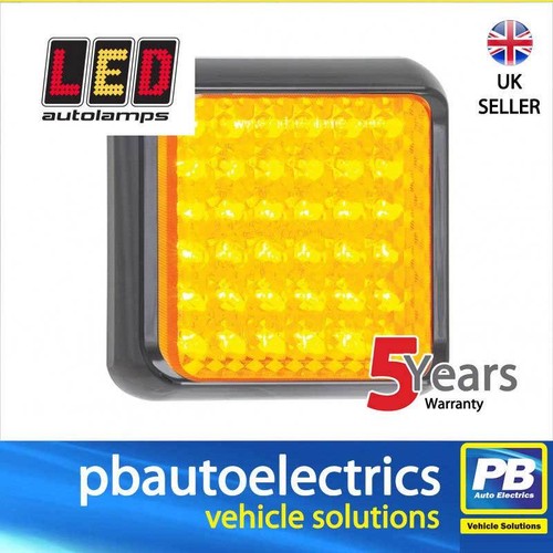 LED Autolamps Amber Orange Indicator Signal Light / Lamp 12/24v Square ...