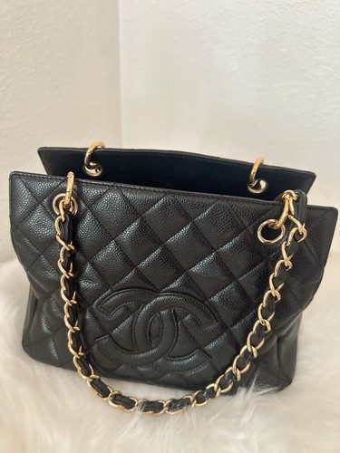 Authentic Chanel Caviar Small Shopping Tote bag | eBay