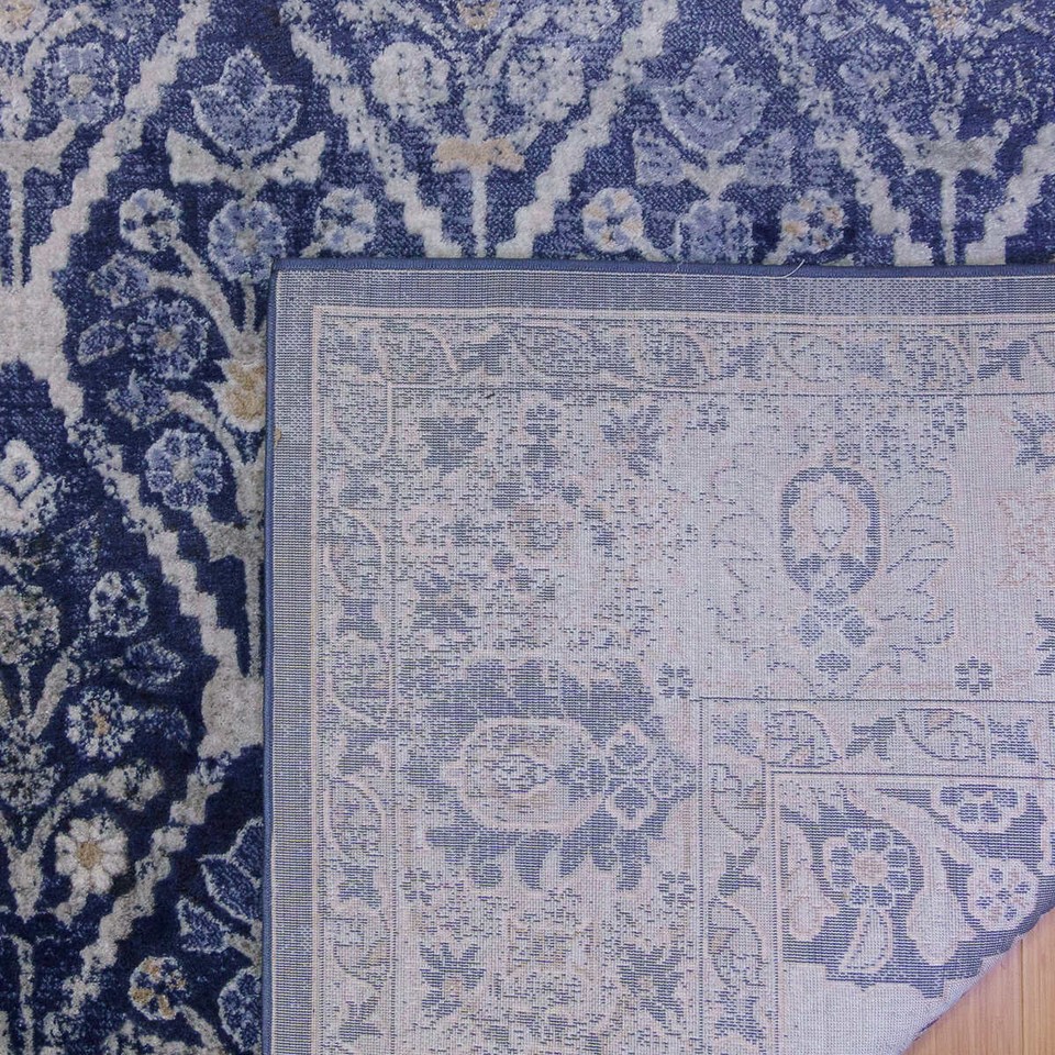 Gertmenian, Tempo Collection Area Rug Blue Geometric Medallion Pattern ...